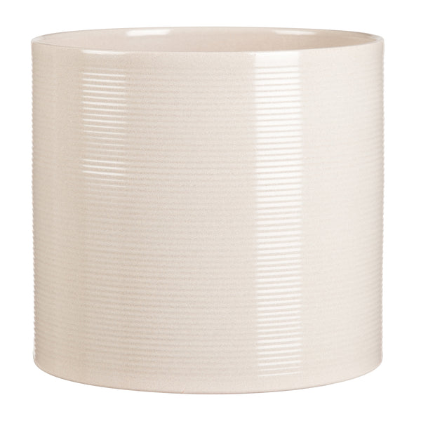 Beige Indoor Ceramic Cover Pot Sesame (828) – Green Carpet