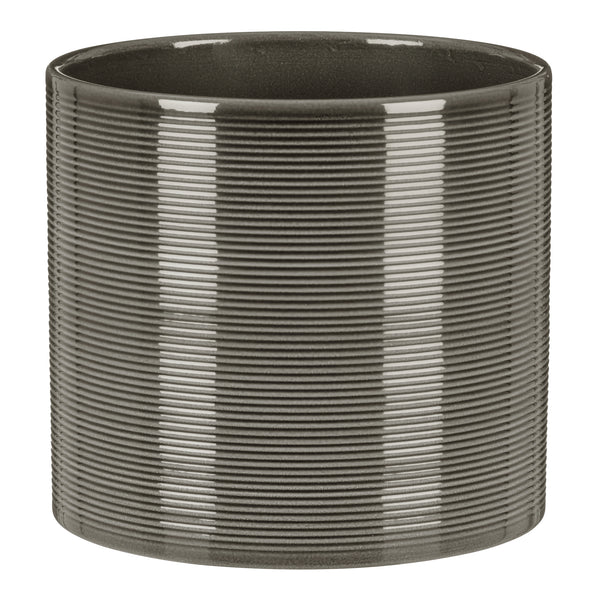 Dark Grey Indoor Ceramic Cover Pot Glass Grey (828) – Green Carpet